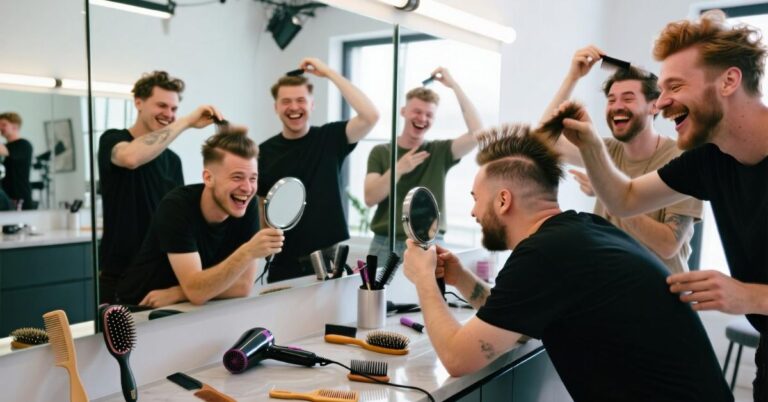 Overcoming the Awkward Stage of Hair with Style - Barber Model