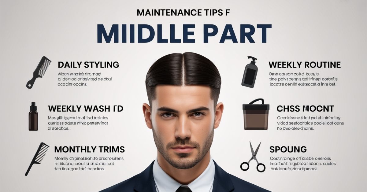 Trendy Men's Middle Part Haircut Styles to Try Now - Barber Model