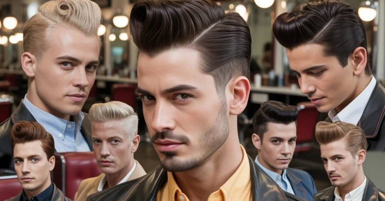 Men’s Rockabilly Haircuts: Greaser & Pompadour Guide - Barber Model